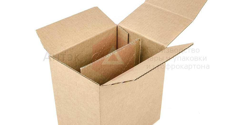 FEFCO 0716 Коробка клеенная, складная, с внутренней перегородкой и ...